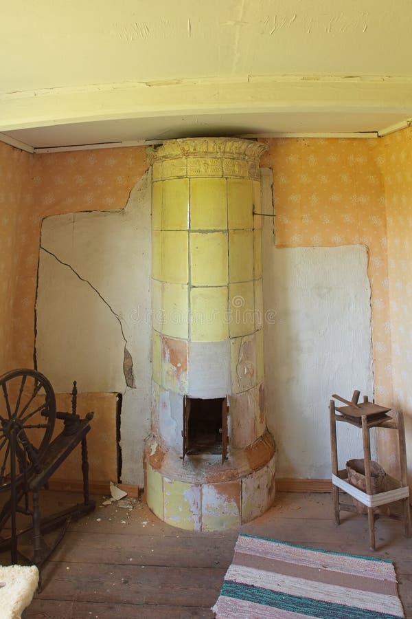 Fireplace. stock photo. Image of background, decay, interior - 344041908