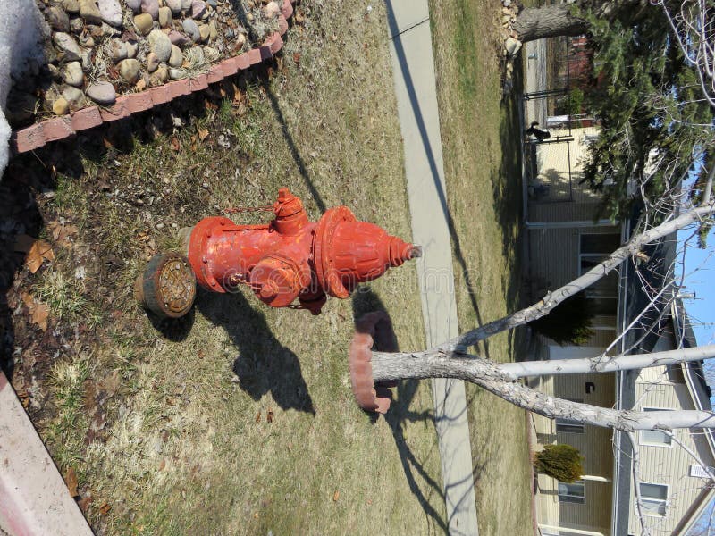 Fireplug Red stock image. Image of home, fireplug, waterline - 86253303