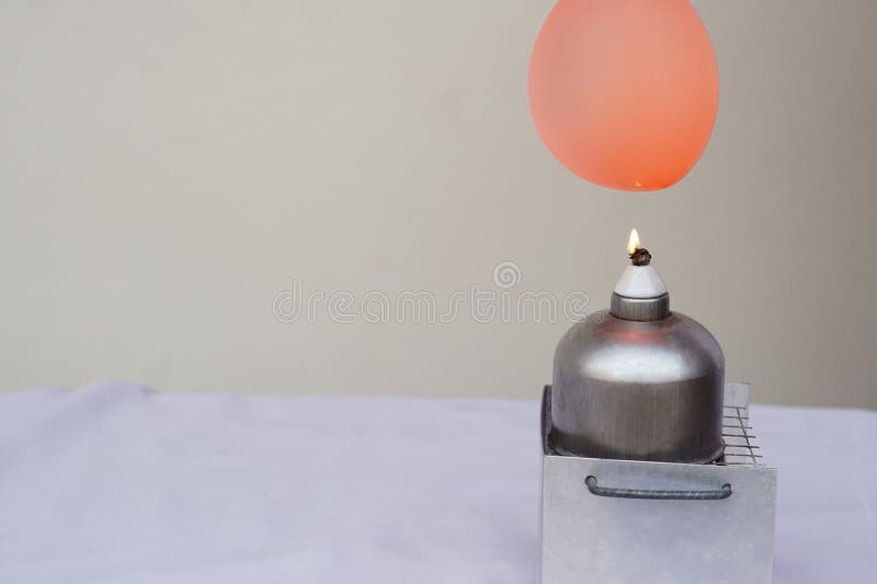 Fireproof Balloon Demonstration. Stock Photo - Image of lesson, heat ...