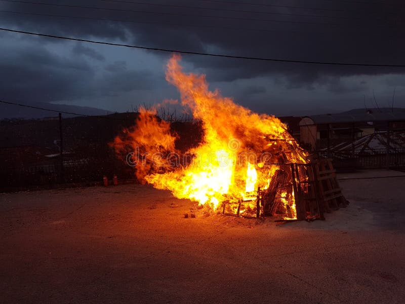 Fires in Ioannina Tradition for Carnival in Ioannina City Greece ...