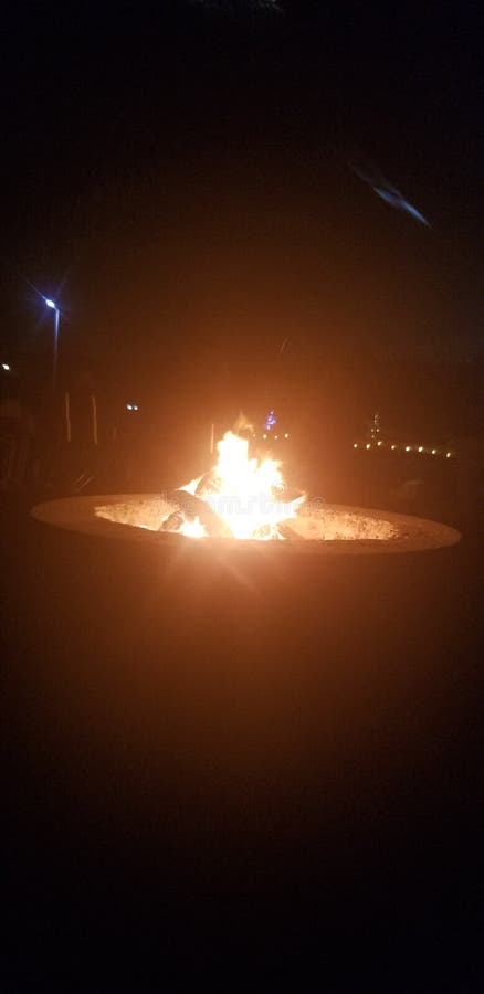 Fireside beauty lights stock image. Image of light, darkness - 163341395