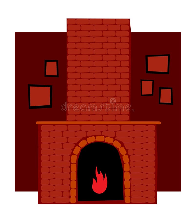 Fireside. Fireplace. Flame in the Hearth. a Mantel in a Cozy Corner of ...