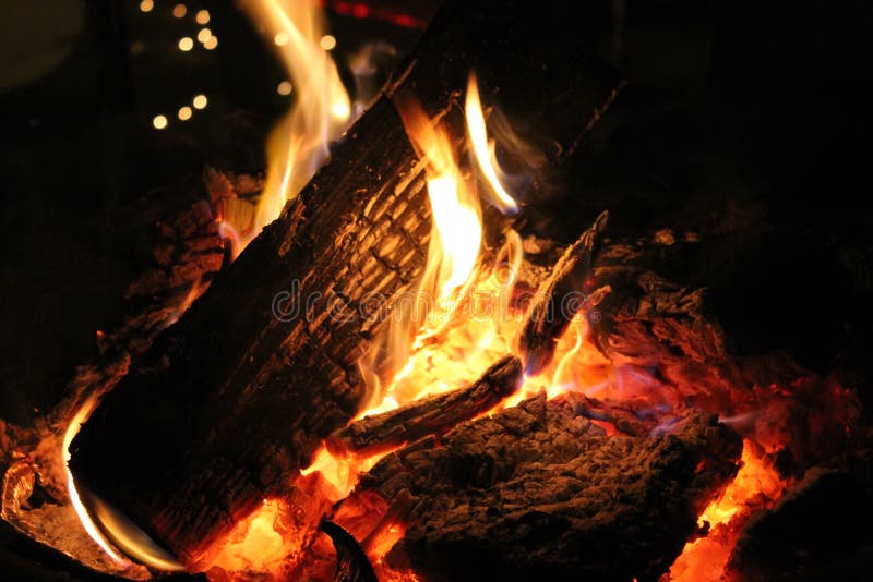 Warm Crackling Campfire stock image. Image of firelight - 61374055