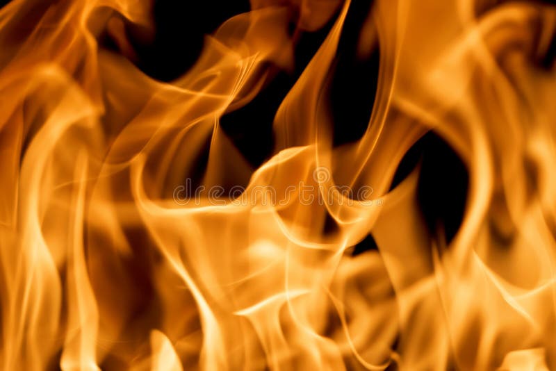 Firestorm. Fire Burning. Bright Burning Flames on a Black Background ...