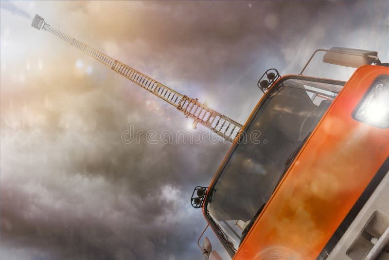 Firetruck in Action Composing Stock Image - Image of engine, safety ...