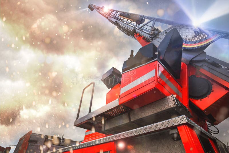 Firetruck in Action Composing Stock Photo - Image of fighter, safety ...