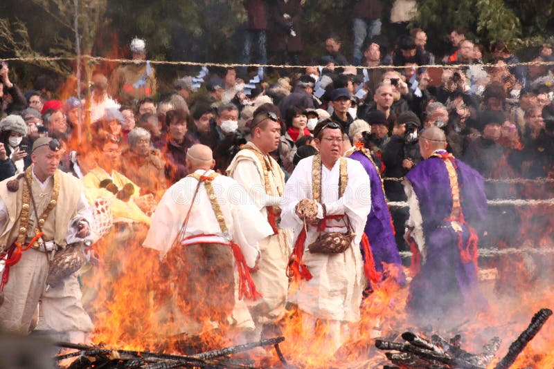 Firewalking editorial image. Image of japanese, japan - 86137420