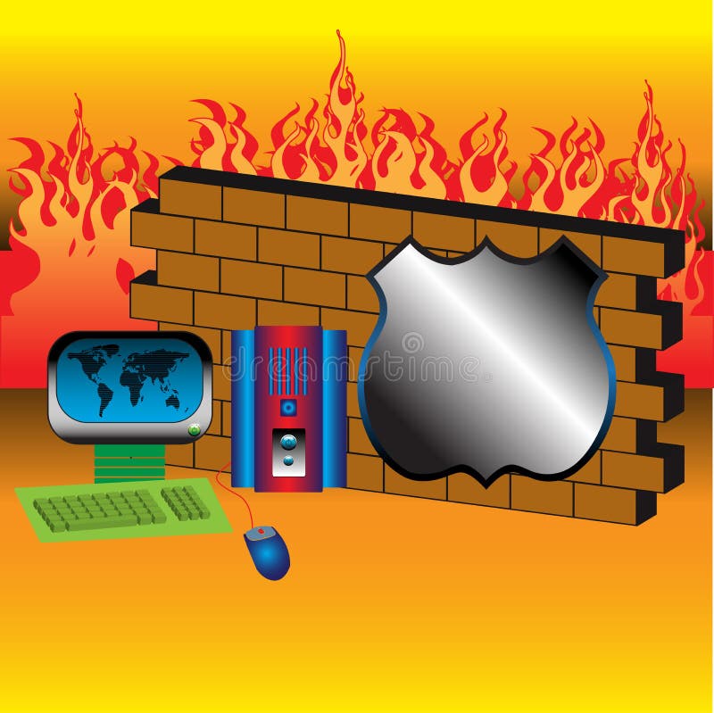 Firewall concept stock vector. Illustration of firewall - 25805031