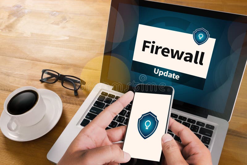 Firewall Antivirus Alert Protection Security and Cyber Security Stock ...