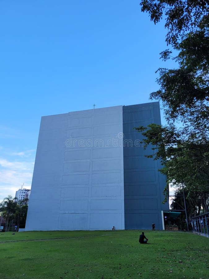 Firewall of a Commercial Building in City Stock Image - Image of ...