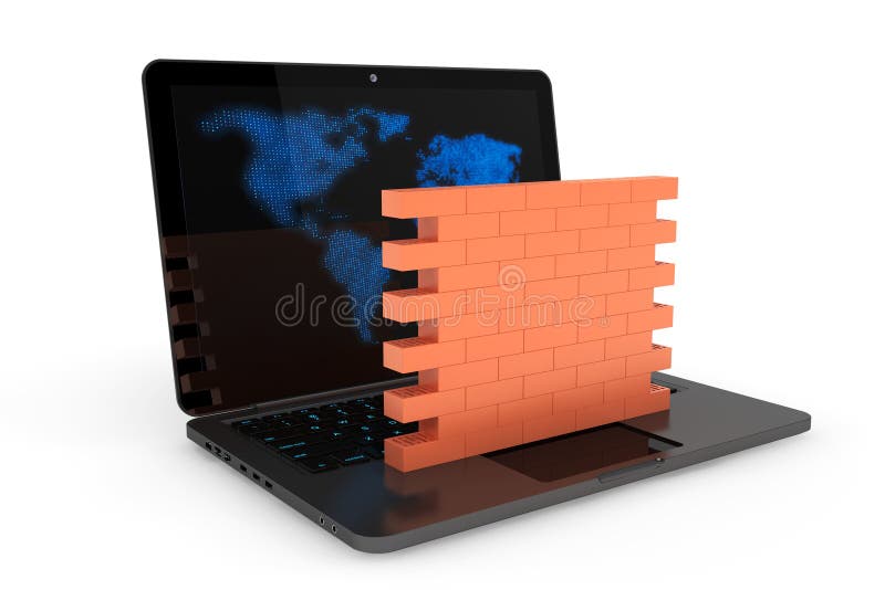 Firewall With Brick Wall And Real Fire Stock Vector - Illustration of ...