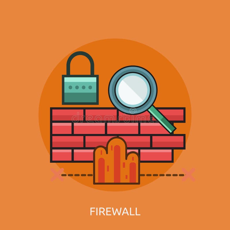Firewall Conceptual Design stock vector. Illustration of design - 103380816