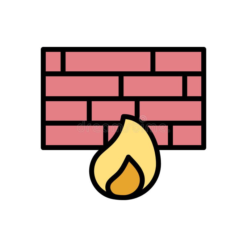 Firewall Cyber Attack Icon Simple Color With Outline Vector Elements Of Hacks Icons For Ui And