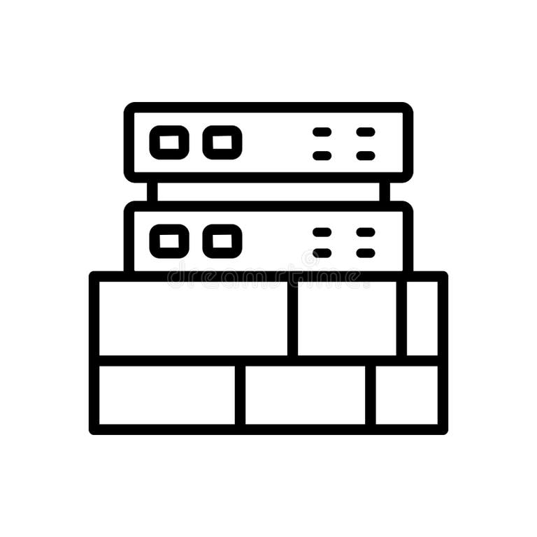 Firewall Cyber Attack Icon. Simple Line, Outline Vector Elements of Hacks Icons for Ui and Ux ...