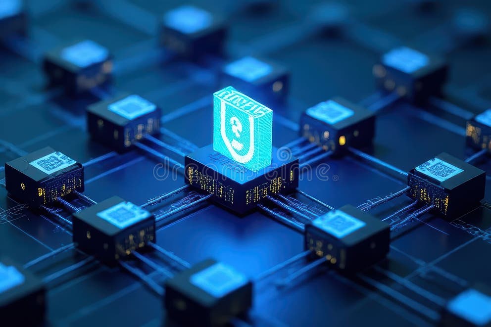 Firewall-Enforced Network Security Stock Illustration - Illustration of ...