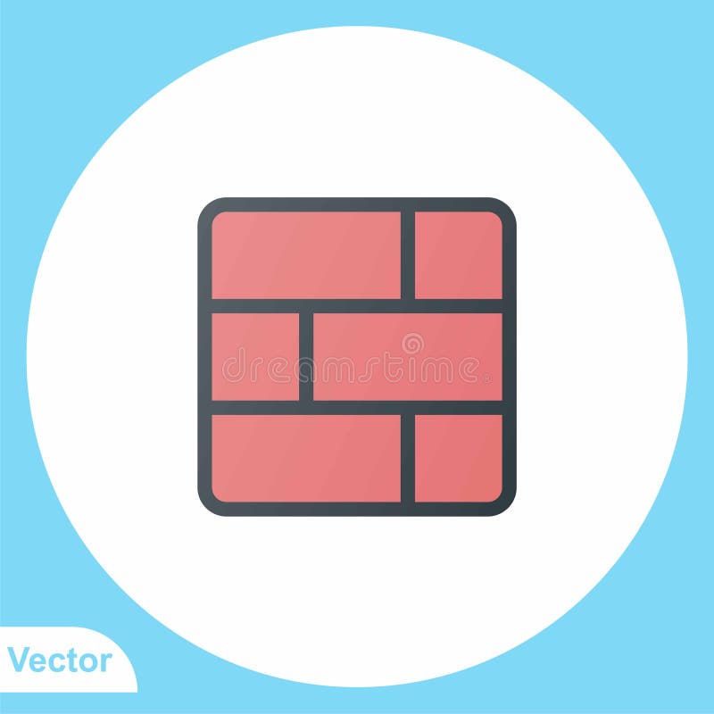 Firewall Flat Vector Icon Sign Symbol Stock Vector - Illustration of ...