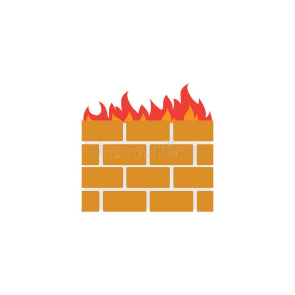 Firewall Icon. Flat Illustration of Firewall Vector Icon for Web Design ...