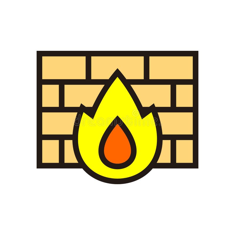 Firewall Icon Isolated on White Background from Database and Servers ...