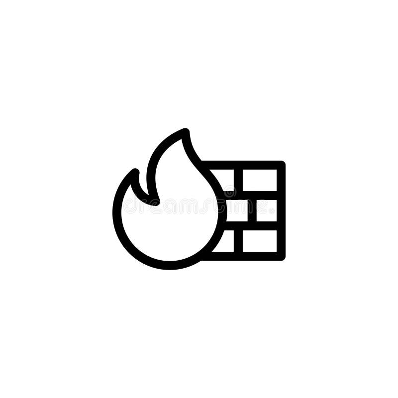 Firewall Icon Network Security Single Icon Graphic Design Vector Stock ...