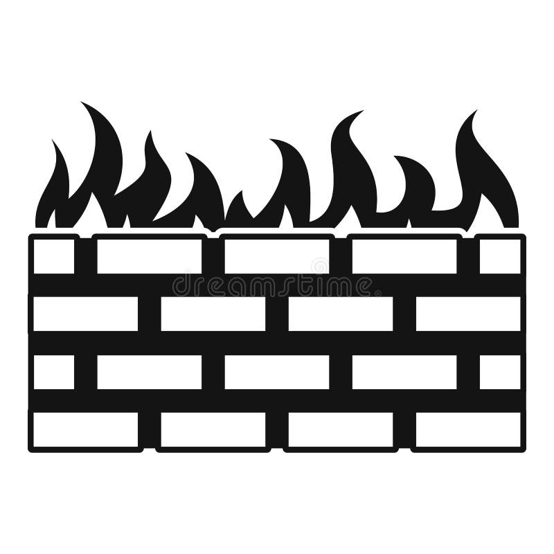 Firewall Icon, Simple Style Stock Vector - Illustration of base, lock ...