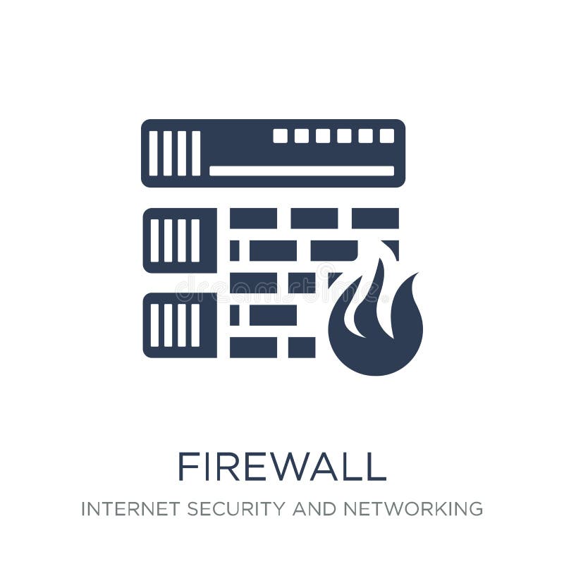 Firewall Icon. Trendy Flat Vector Firewall Icon on White Background ...