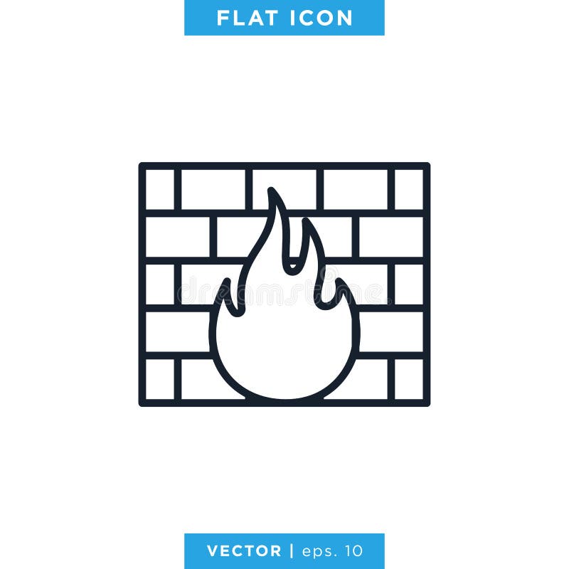 Firewall map pointer icon stock illustration. Illustration of signage ...