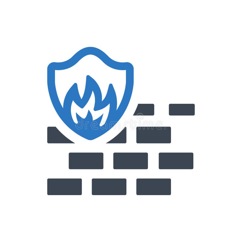 Firewall icon stock vector. Illustration of logo, security - 288054660