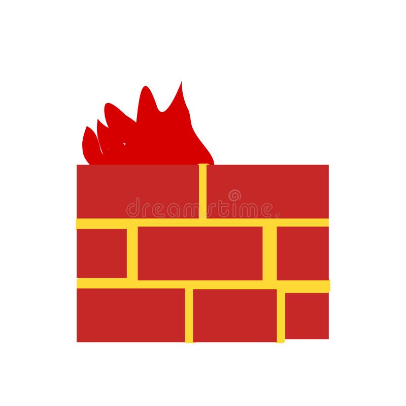 Firewall Icon Vector Sign and Symbol Isolated on White Background ...