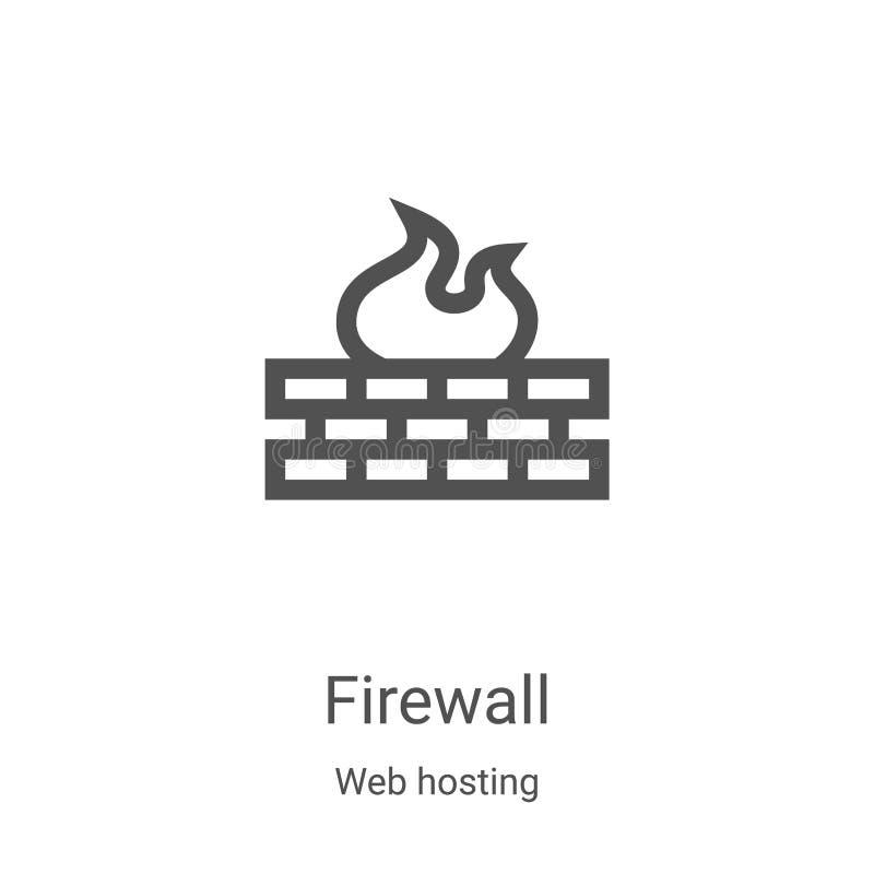 Firewall Linear Icon. Modern Outline Firewall Logo Concept on Wh Stock ...