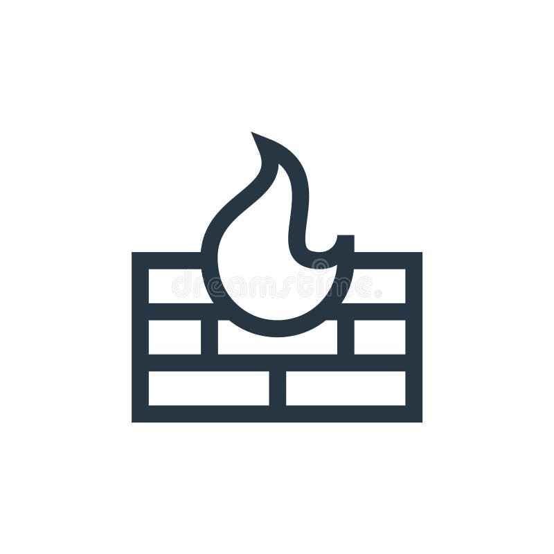 Firewall Icon Vector from Web Maintenance Concept. Thin Line ...