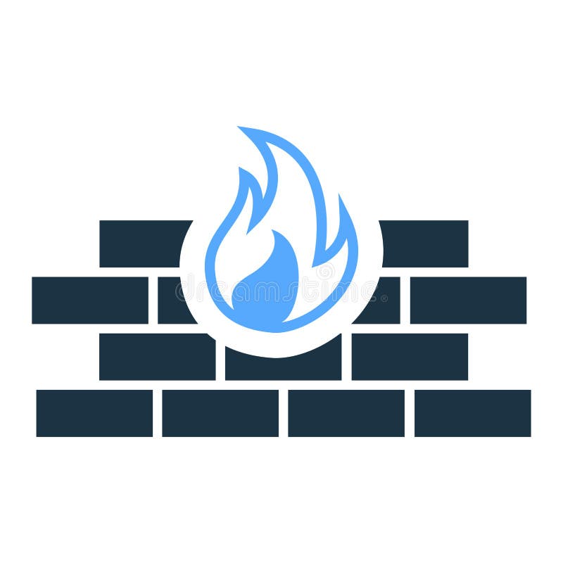 Firewall Icon. Editable Vector Graphics. Stock Vector - Illustration of ...