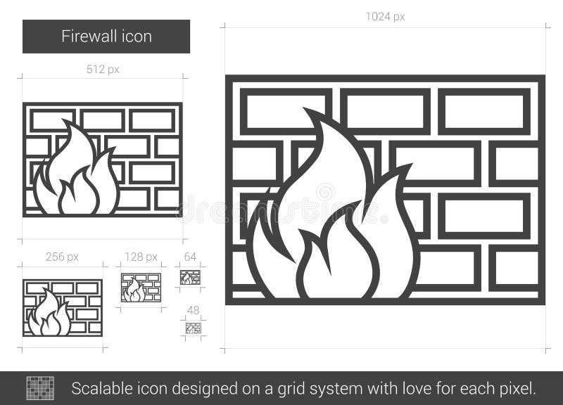 Drawing Firewall System Stock Illustrations – 814 Drawing Firewall ...