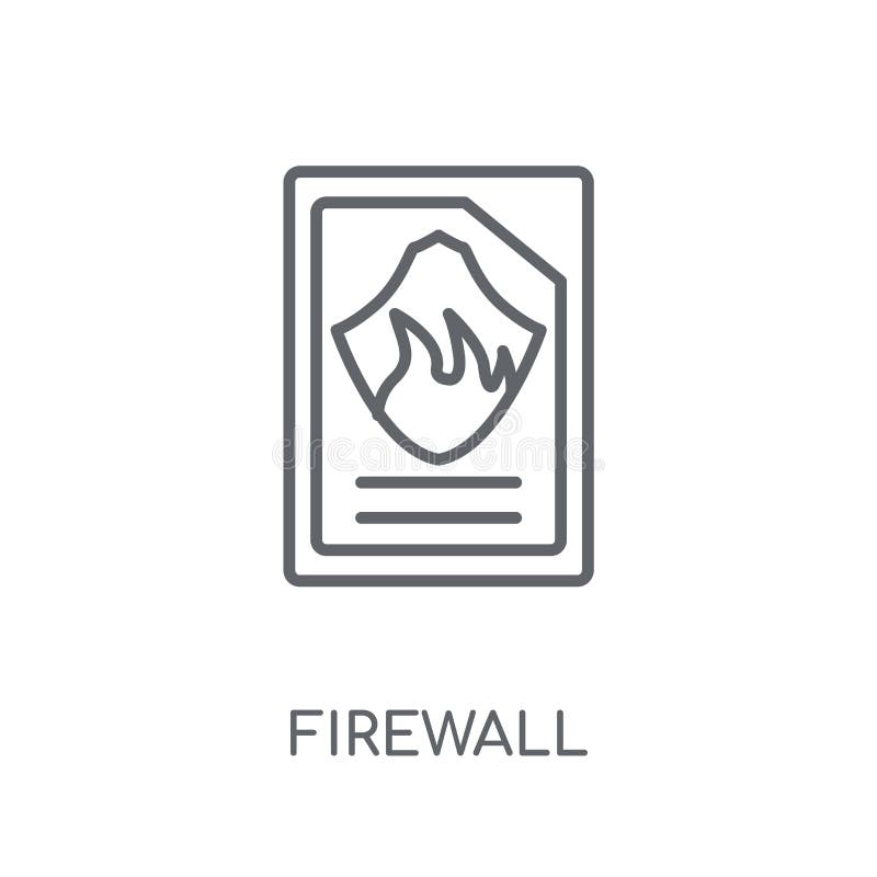 Firewall Linear Icon. Modern Outline Firewall Logo Concept on Wh Stock ...