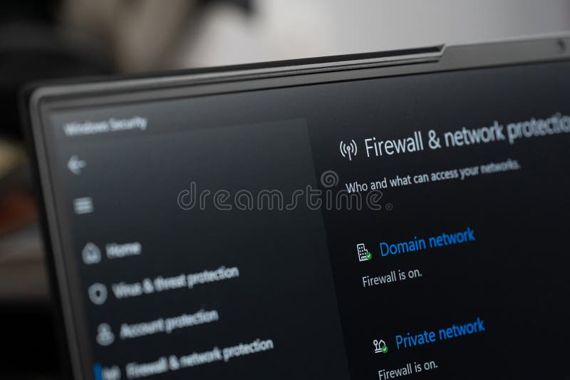 Firewall and Network Pretection for Windows Editorial Photo - Image of ...