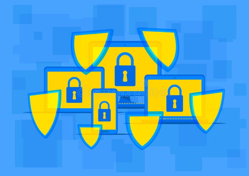 Firewall Protection Vector Illustration Stock Vector - Illustration of ...