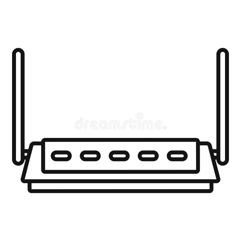 Firewall Router Icon, Outline Style Stock Vector - Illustration of ...