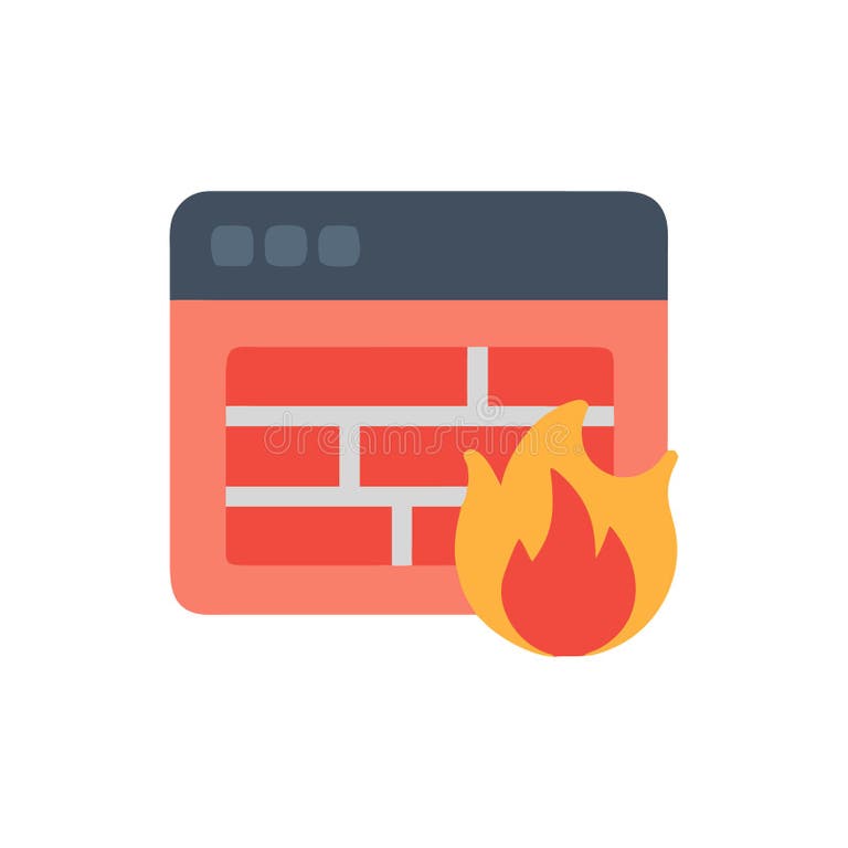 Firewall Rule Configuration Icon Stock Image - Illustration of ...