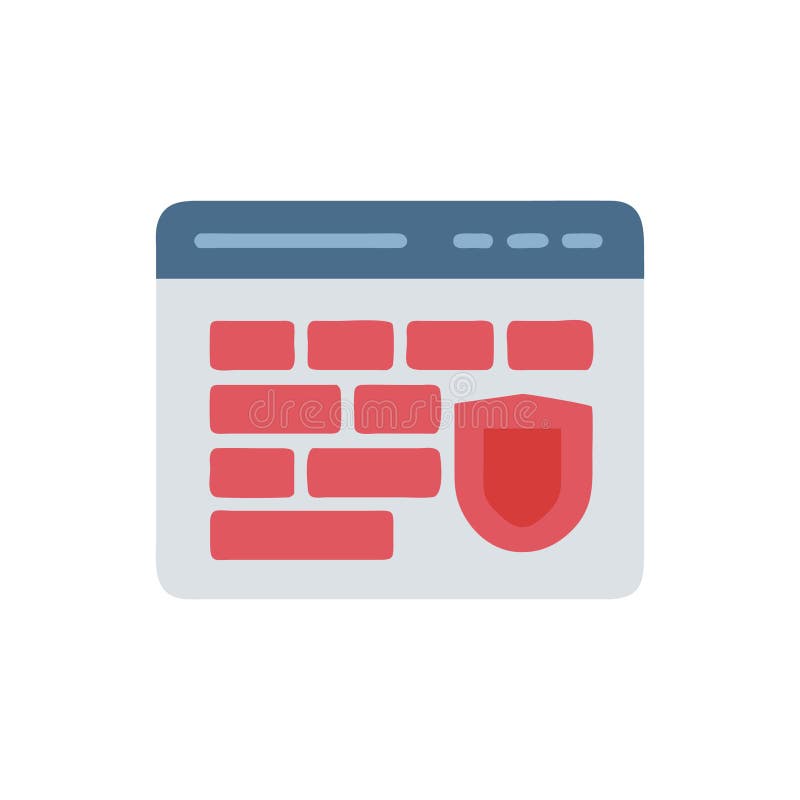 Firewall Rule Management Icon Stock Illustration - Illustration of ...