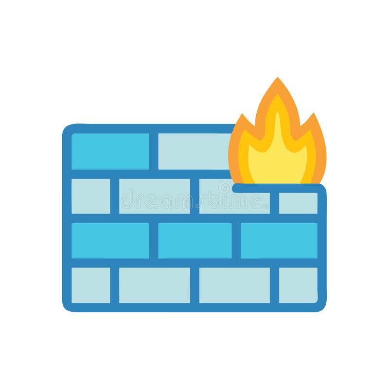 Firewall Technology Icon stock vector. Illustration of graphic - 351631180