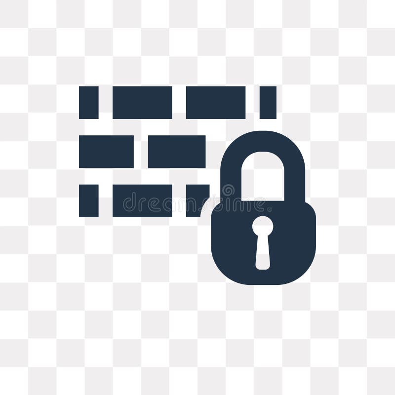 Firewall Vector Icon Isolated on Transparent Background, Linear Stock ...