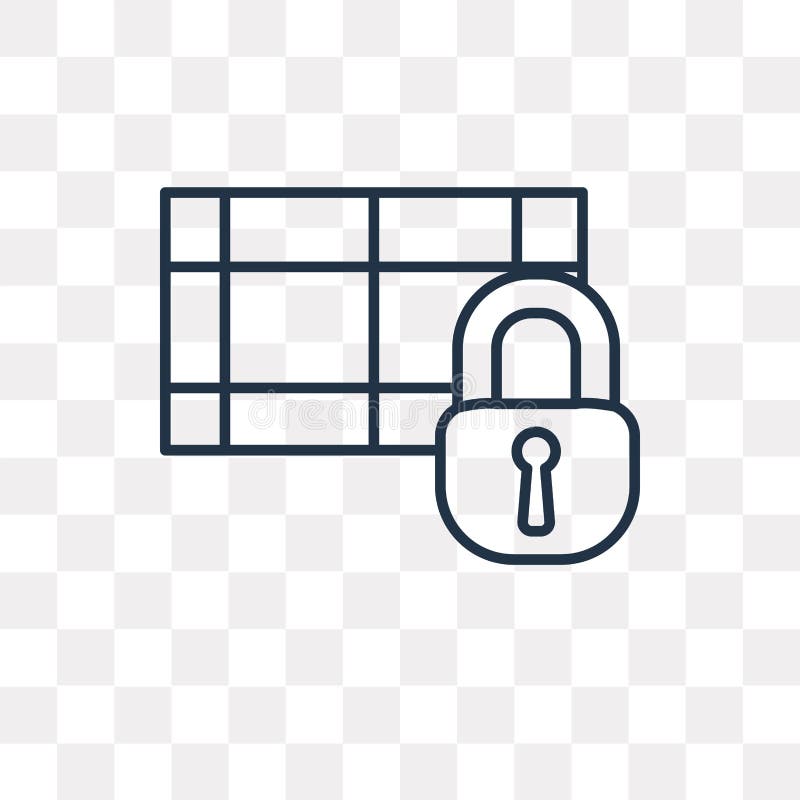 Firewall Vector Icon Isolated on Transparent Background, Linear Stock ...