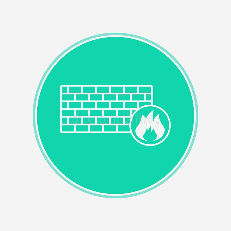 Firewall Vector Icon Sign Symbol Stock Vector - Illustration of ...