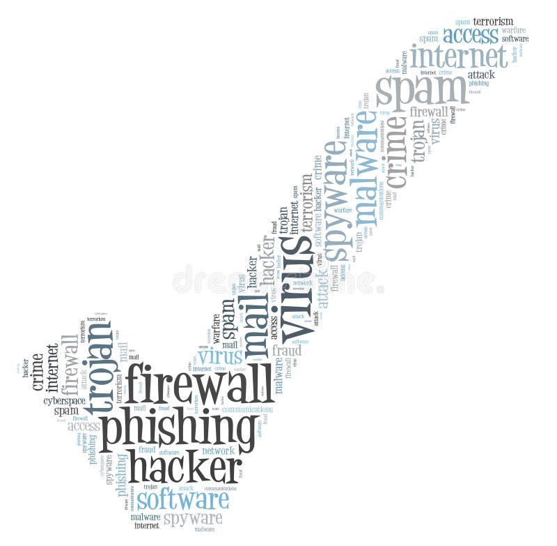 Firewall Virus word cloud stock illustration. Illustration of firewall ...
