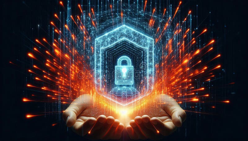 Firewall Visualization Blocking Cyber Threats Stock Illustration ...