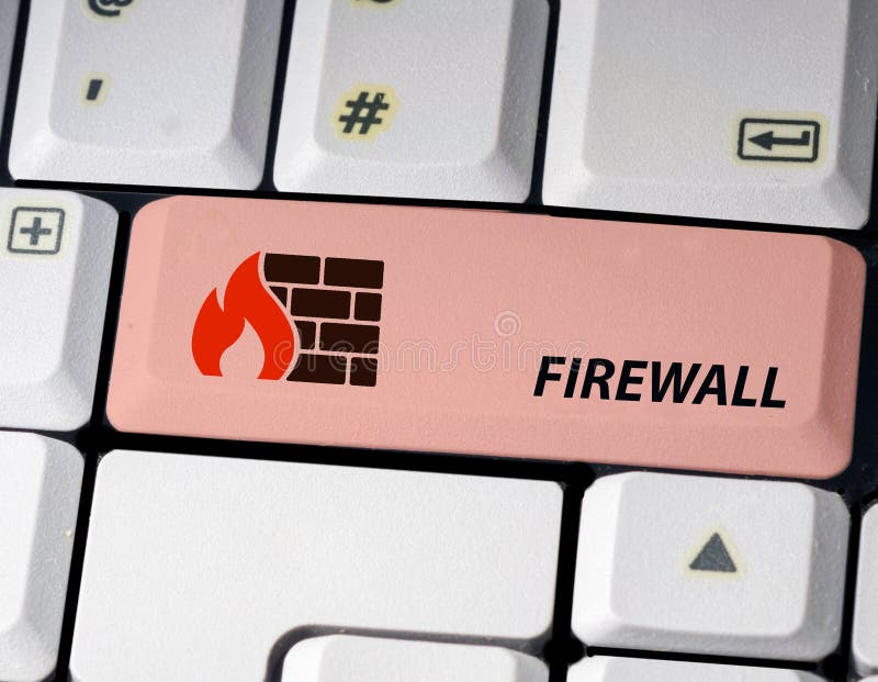 Firewall stock illustration. Illustration of word, keyboard - 340852690