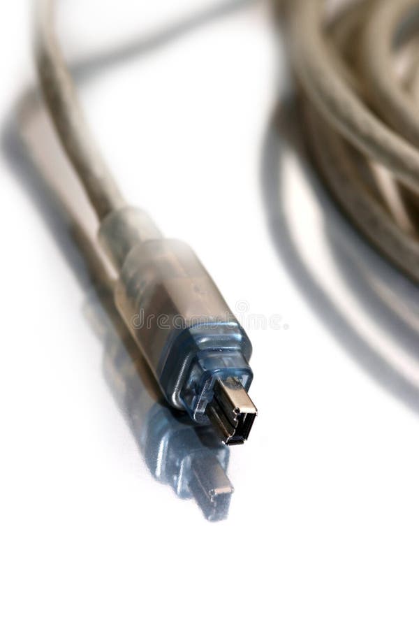 Firewire Cord for Digital Video Stock Image - Image of bitrate ...