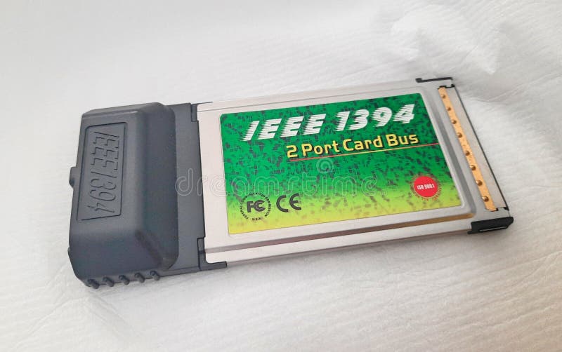 Firewire IEEE 1394 Port Card Bus for Laptop Stock Photo - Image of card ...