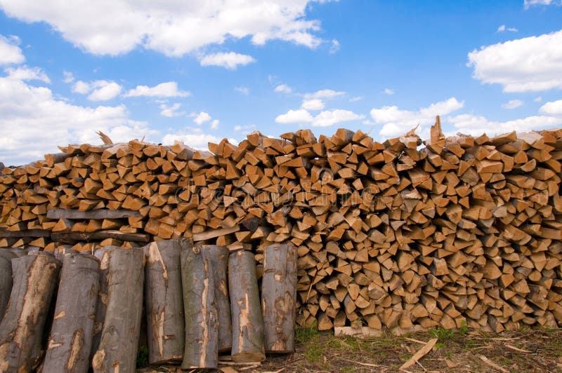 Firewood and block. stock photo. Image of tree, lumber - 15518382