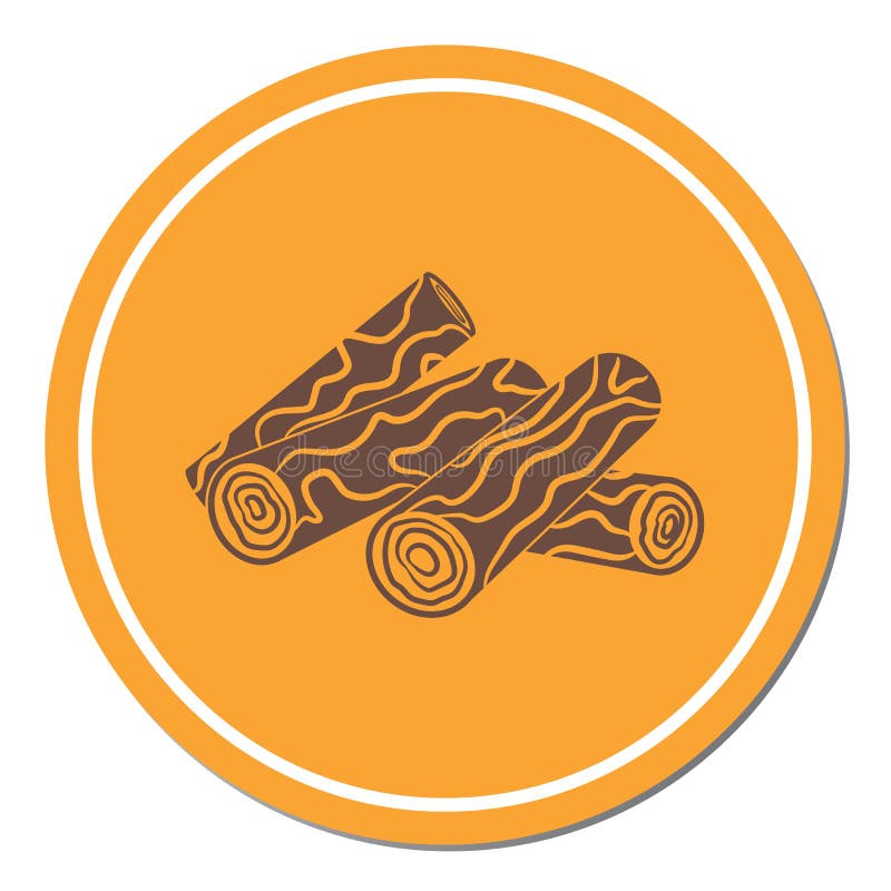 Firewood for bonfire icon stock vector. Illustration of barbecue ...