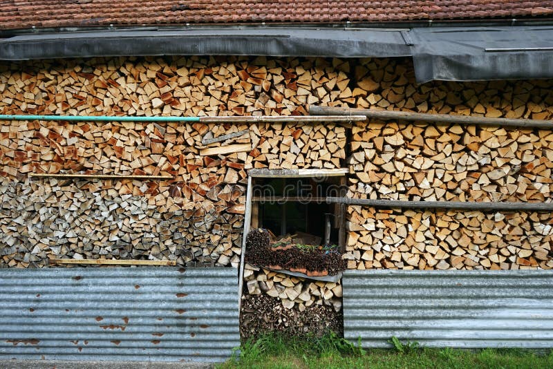 Firewood and building stock image. Image of rural, brown - 65023953
